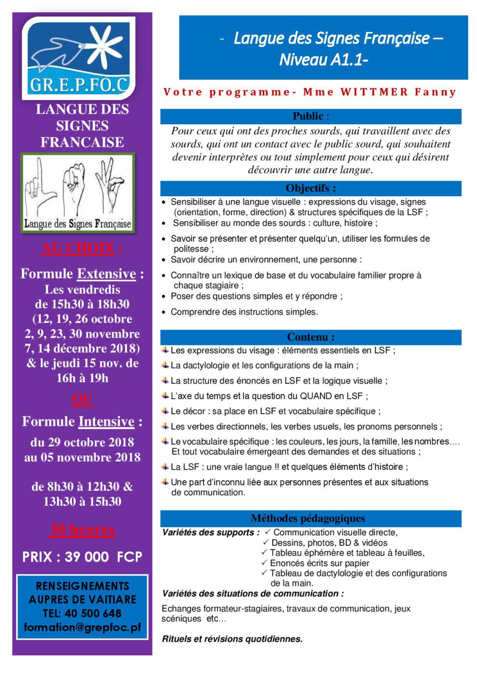 LSF contenus – GREPFOC