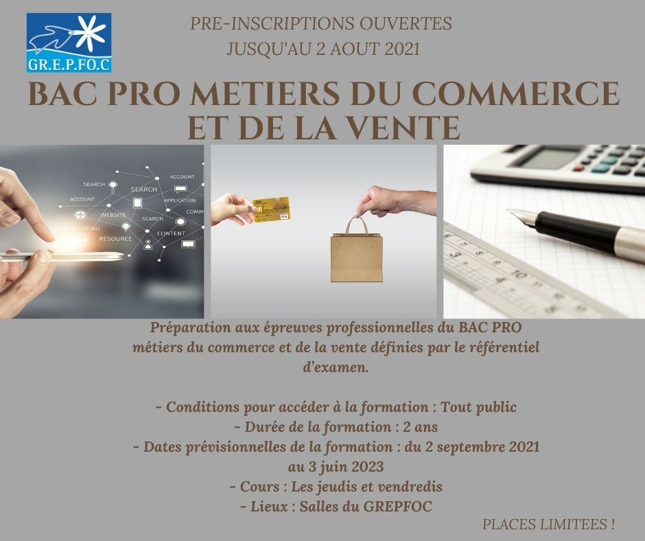 BAC PRO COMMERCE VENTE