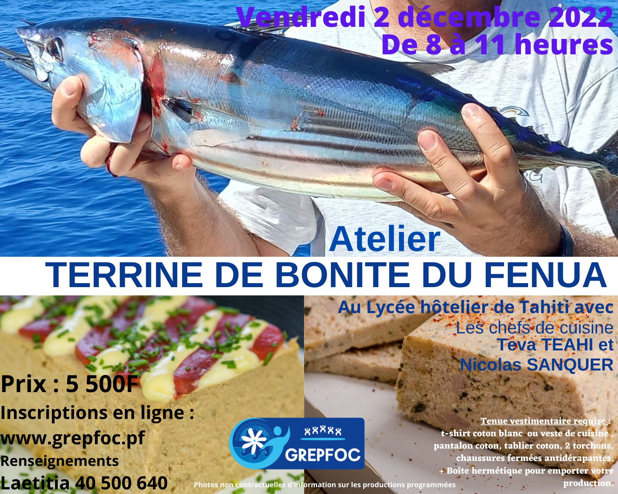 Atelier Terrine de bonite du fenua – GREPFOC
