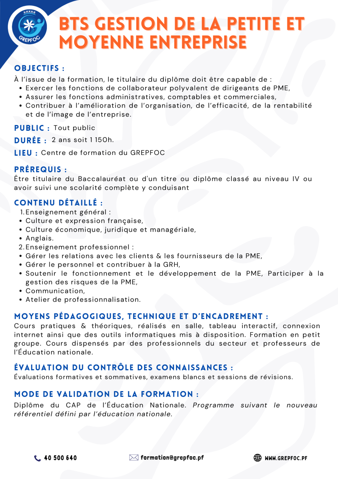 BTS GPME – GREPFOC